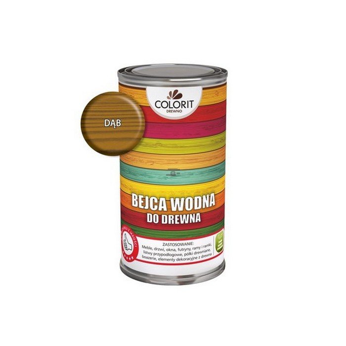 Colorit Bejca Wodna Do Drewna 0,5L DĄB 500ml do