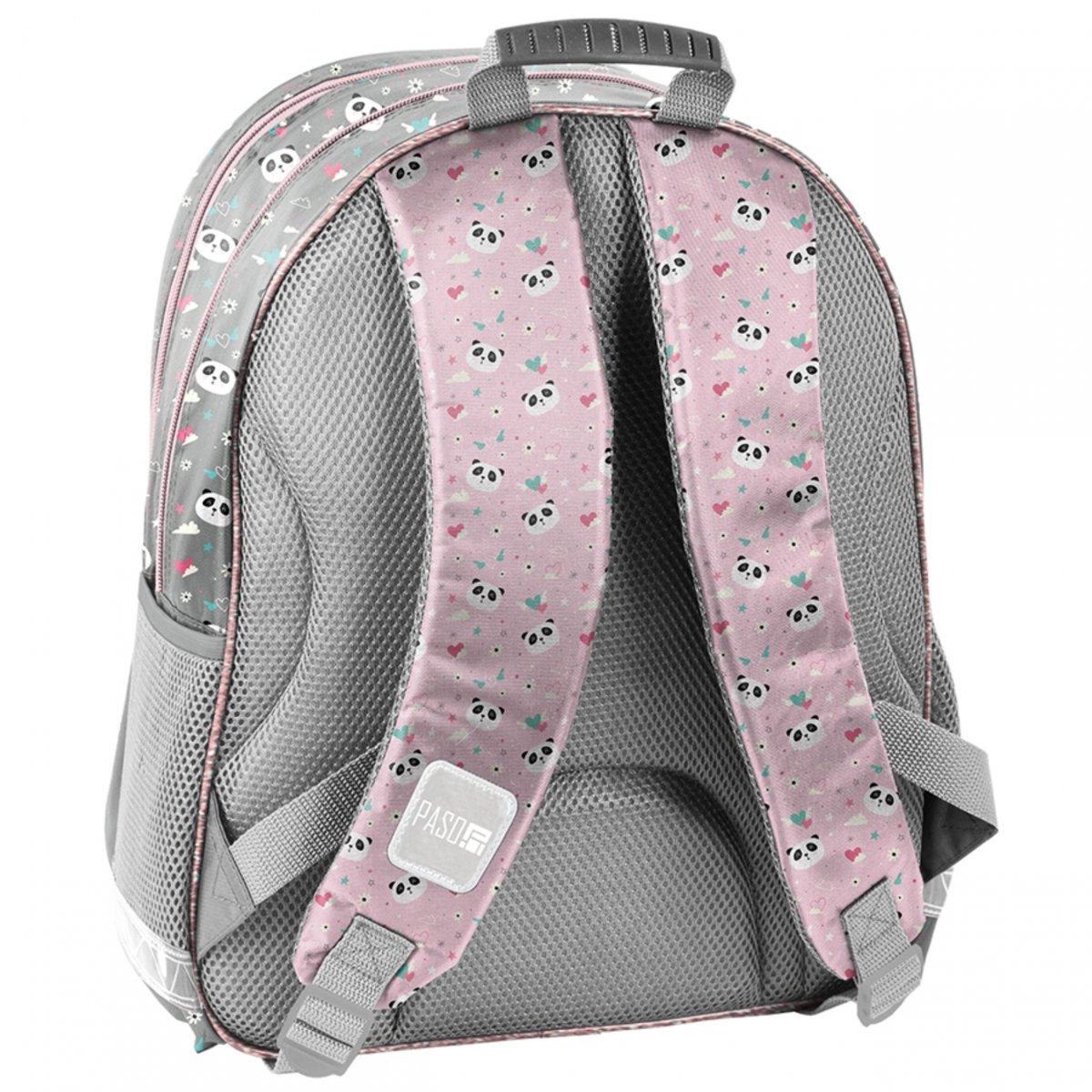 PLECAK SZKOLNY MIŚ PANDA DLA DZIEWCZYNEK DO 1 KLASY KOMPLET 5w1 z PANDĄ iplecaki.pl
