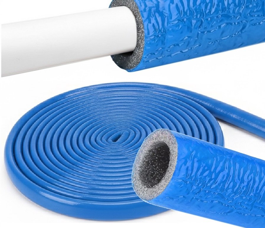 IZOLACJA OTULINA NA RURĘ PEX MIEDZIANĄ FI 22/6mm NIEBIESKA W KRĘGU KRĄG 10m