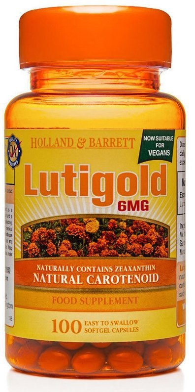 Lutigold Luteina 6mg, Holland & Barrett, 100 kapsułek - Wzrok ...
