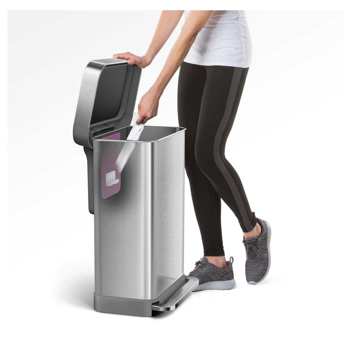 Simple Human LINER POCKET Kosz Pedałowy 55 l - Stal Nierdzewna FPP ...
