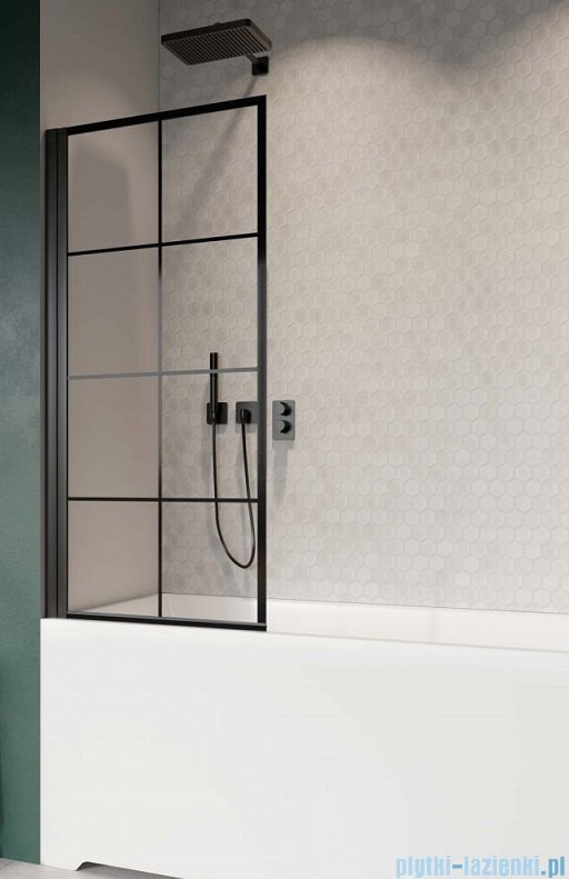 Radaway Nes 8 Black Pnj I Factory parawan nawannowy 80cm lewy czarny ...