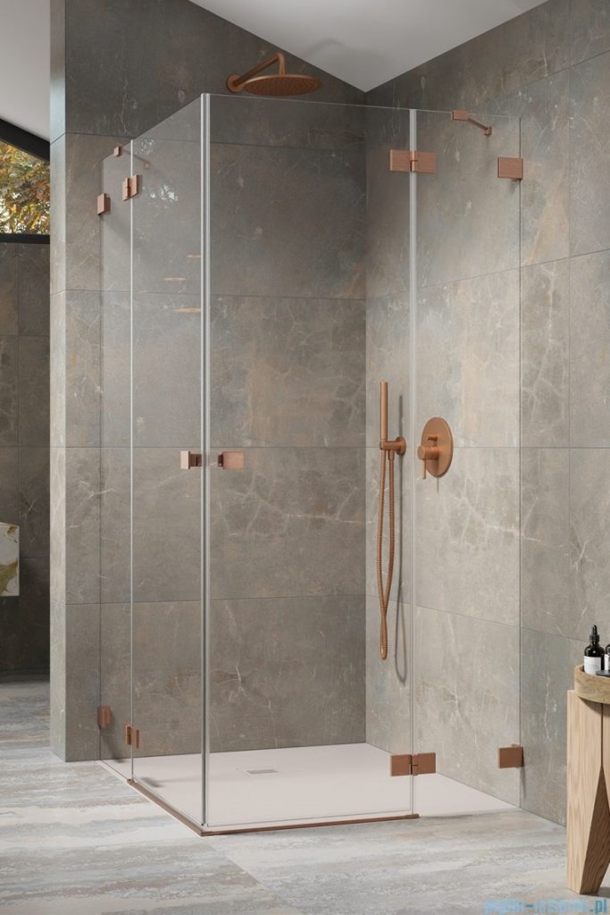 Radaway Essenza Pro Brushed Copper Kdd kabina 80x90cm szczotkowana ...