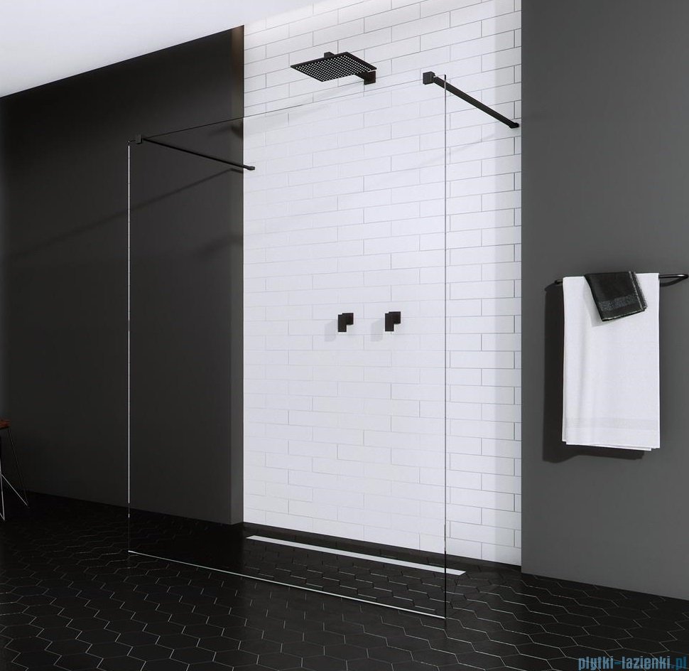 Radaway Modo New Black I kabina Walk-in 140x200 czarny mat/szkło ...