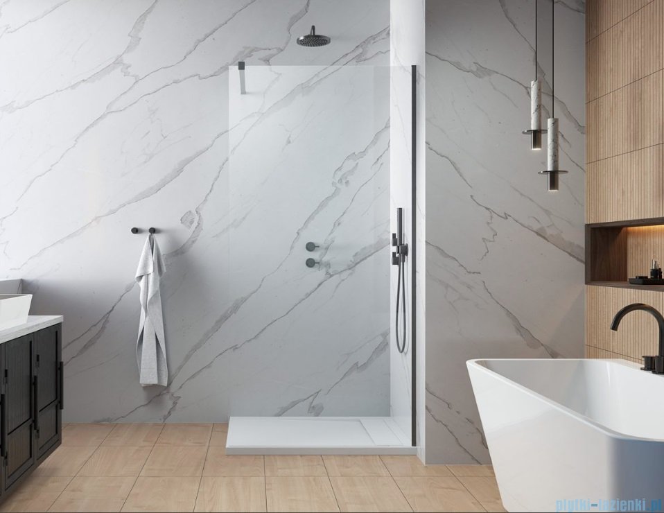 Radaway Modo New II Brushed GunMetal kabina Walk-in 90x200 Brushed ...