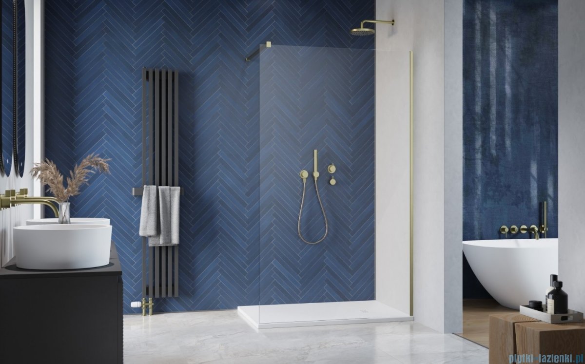 Radaway Modo New II Brushed Gold kabina Walk-in 130x200 szczotkowane ...