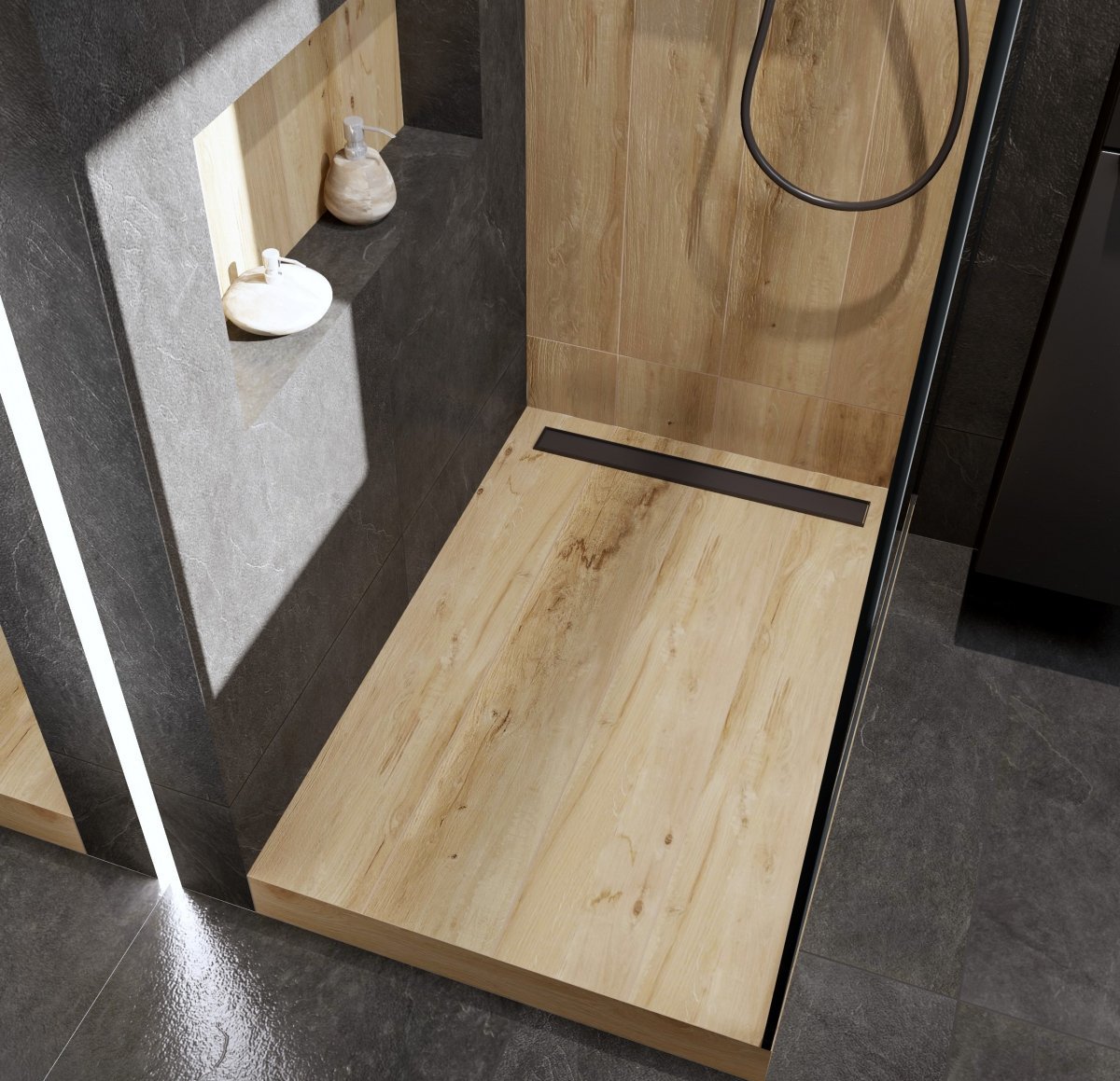 OKEDA Odpływ liniowy PRIME LINE PURE BLACK 80cm - czysta czerń 20800.06 ...