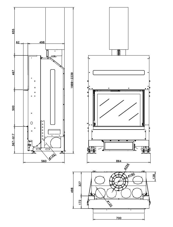 Wkład kominkowy ROCAL G 300 +PLUS 180 - G SERIES - ROCAL - wkłady ...