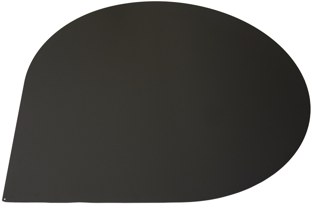 Blacha pod piec 100x100cm okrągła narożna czarny mat - Parkanex - Podstawy szklane i blachy ...
