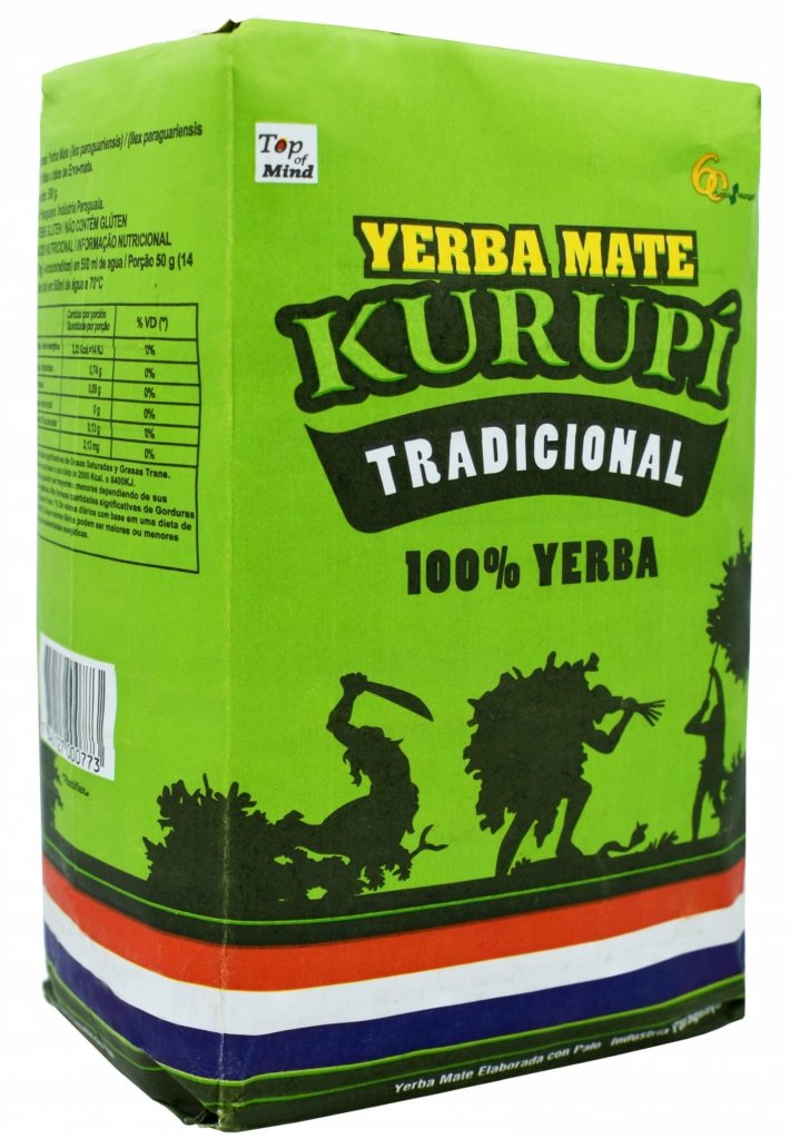 Yerba Mate Kurupi Tradicional Elaborada 1kg - Yerba mate
