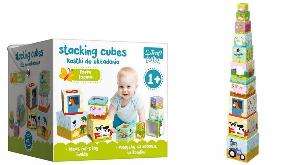 Piramida wieża Edukacyjna Zwierzątka Cyferki Trefl 1+