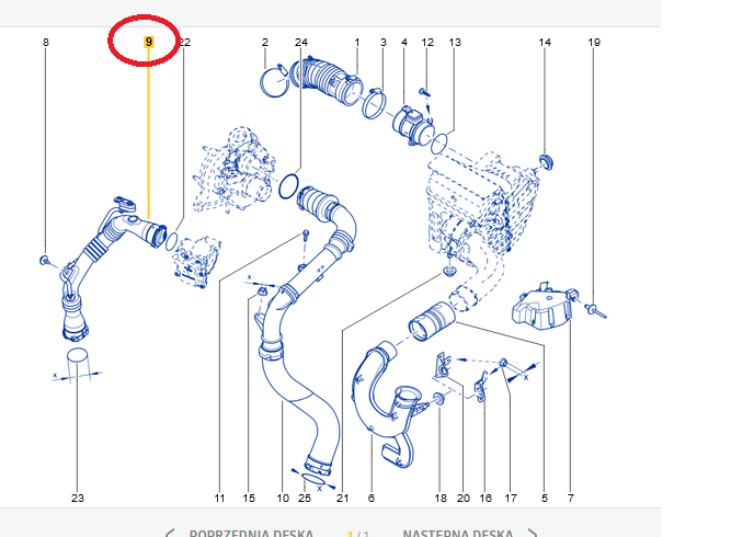 PRZEWÓD RURA POWIETRZA 1.6 DCI MEGANE SCENIC III - SCENIC III