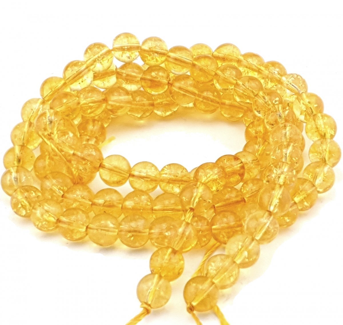 3002 Cytryn kamień naturalny kula 8mm sznur 38cm - Półprodukty do ...