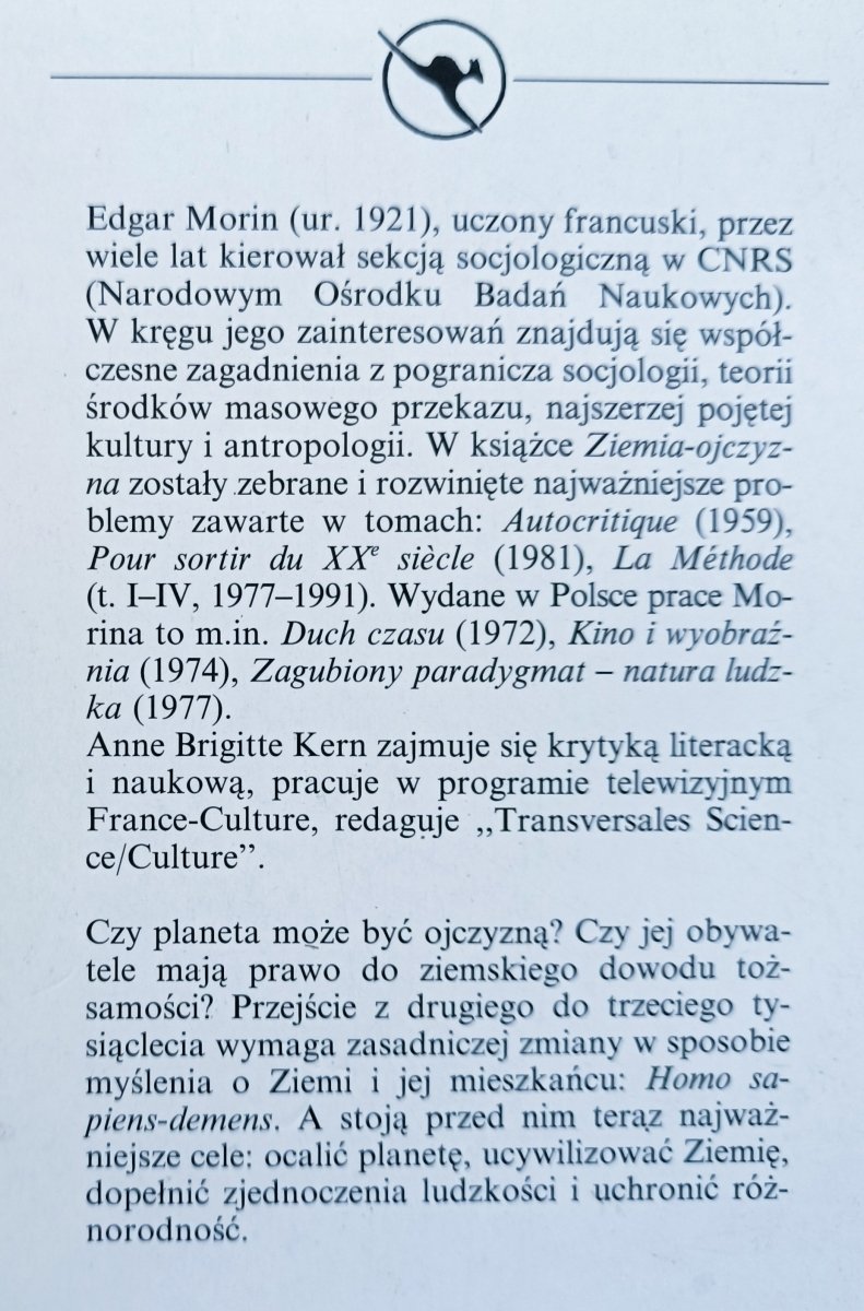 Edgar Morin, Anne Brigitte Kern Ziemia - ojczyzna