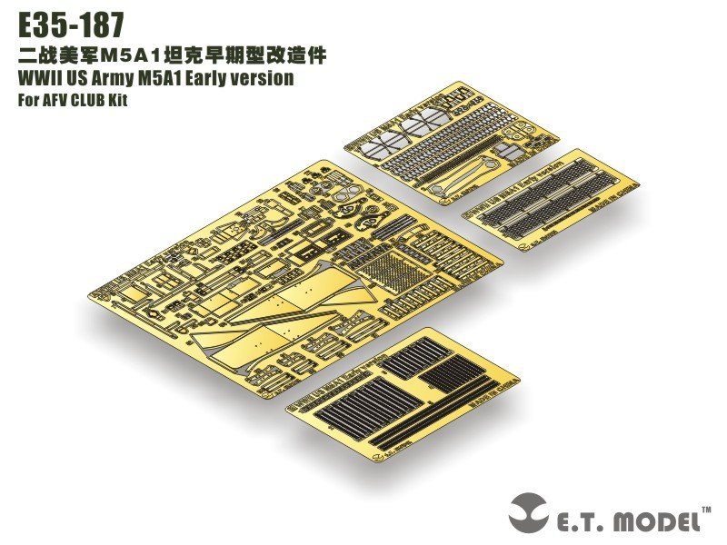 E.T. Model E35-187 WWII US Army M5A1 Early version (For AFV CLUB Kit ...