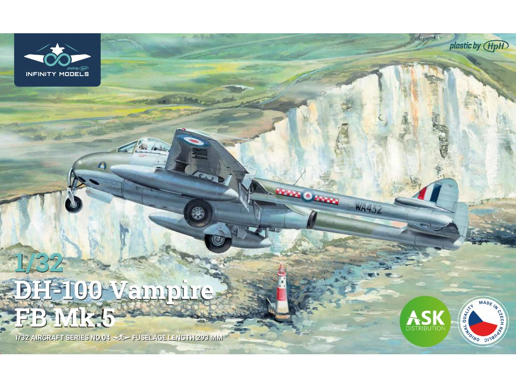 Infinity Models INF3204 DH-100 VAMPIRE FB MK.5 1 32 - jets - 1:32 ...