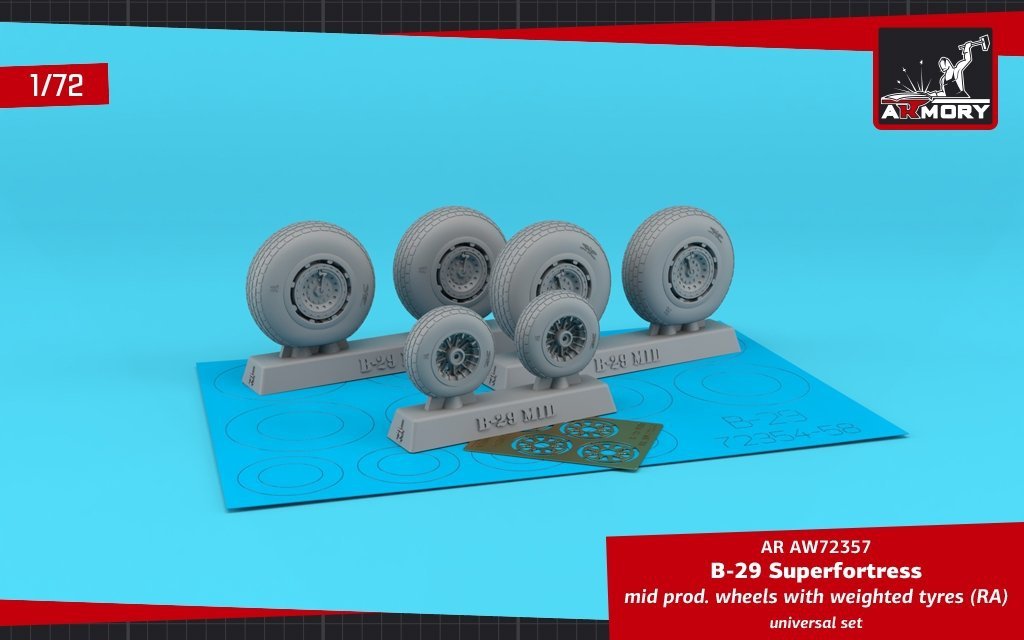 Armory Models AW72357 B-29 Superfortress mid production wheels w ...