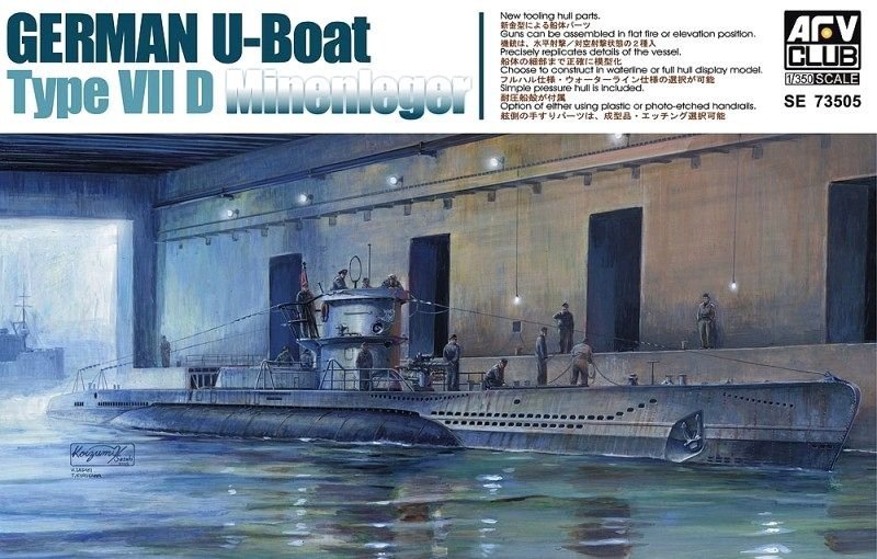 AFV Club 73505 German U-Boat Type VIID Minenleger - scale 1:350 ...