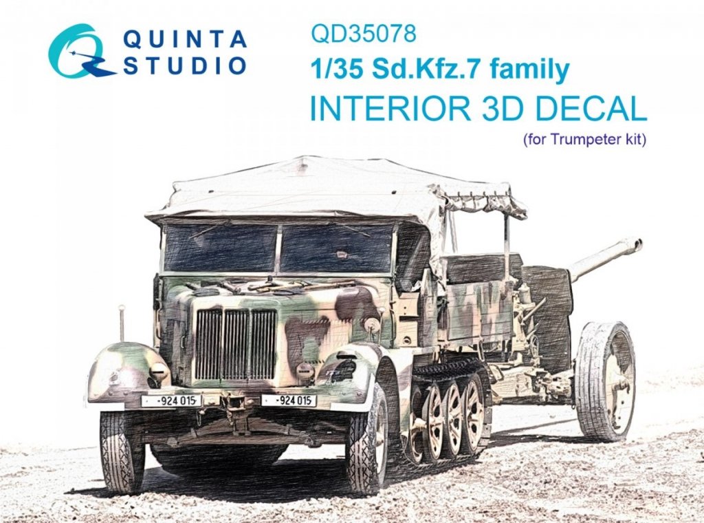 Quinta Studio QD35078 Sd.Kfz.7 family 3D-Printed & coloured Interior on ...