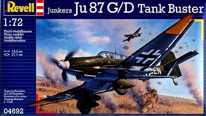 Revell 04692 Junkers Ju 87 G D Tank Buster (1:72) - propeller planes ...