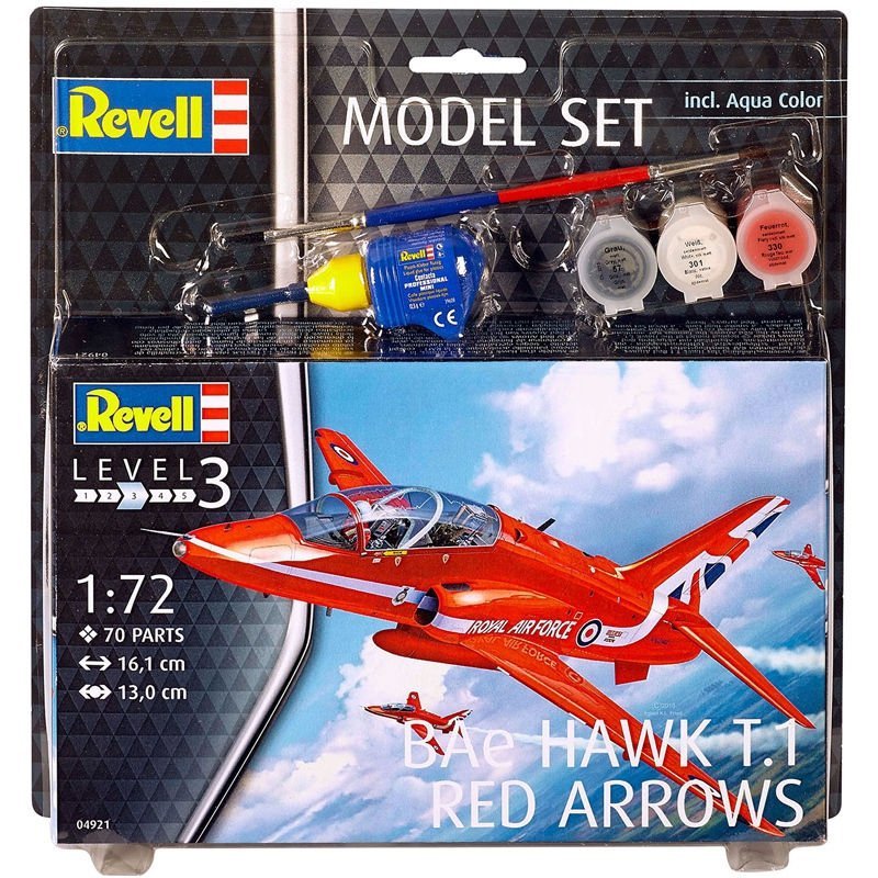 Revell 64921 BAe Hawk T.1 Red Arrows Model Set (1:72) - Aircraft ...