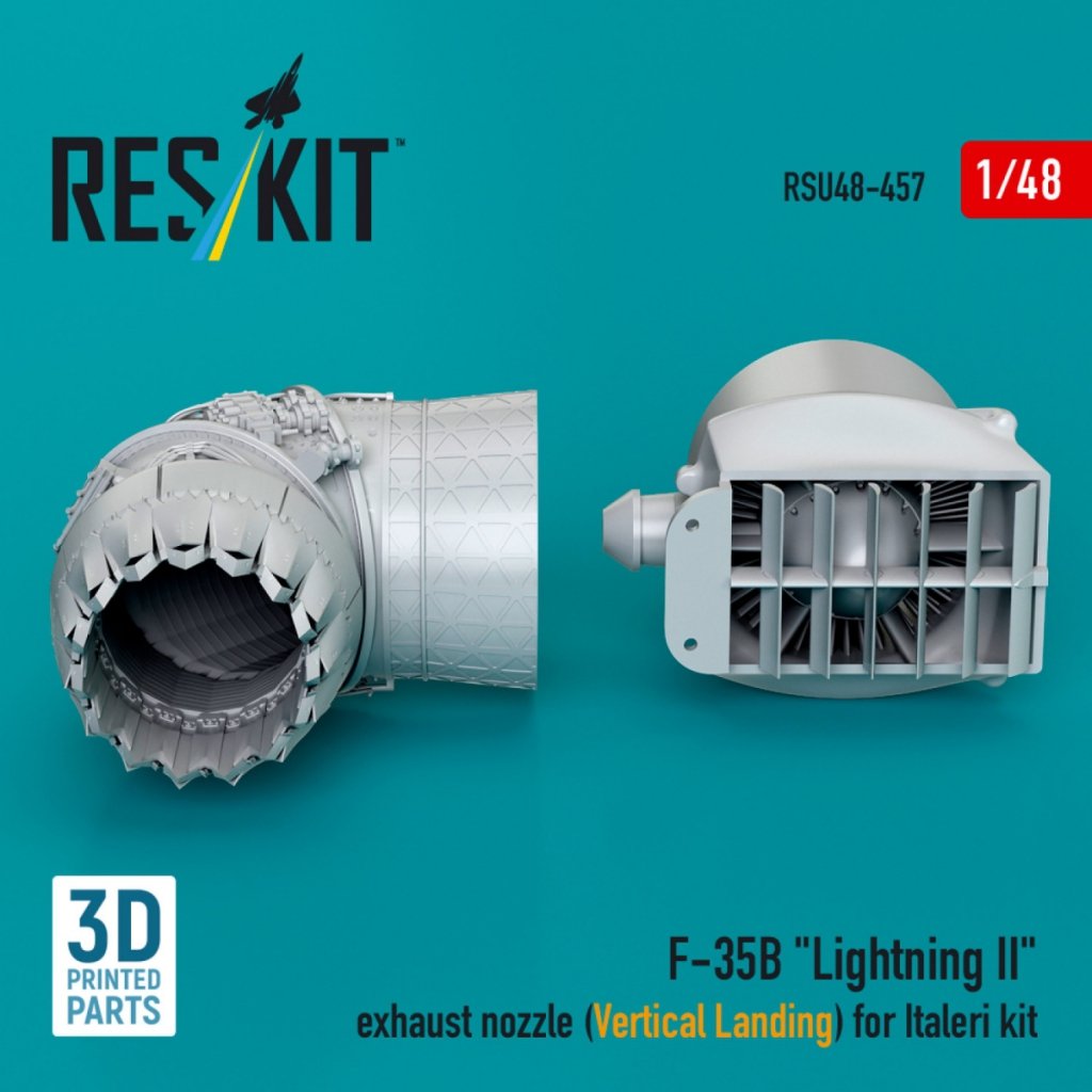 RESKIT RSU48-0457 F-35B "Lightning II" exhaust nozzle (Vertical Landing) for Italeri kit (3D ...