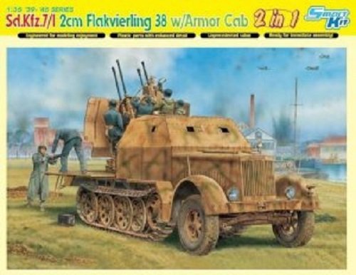 Dragon 6533 Sd.Kfz 7 1 2cm Flakvierling 38 w Armor Cab (1:35) - Self ...