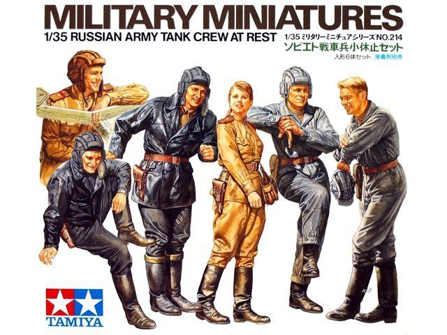 Tamiya 35214 Russian Army Tank Crew at Rest (1:35) - scale 1:35 - Figures
