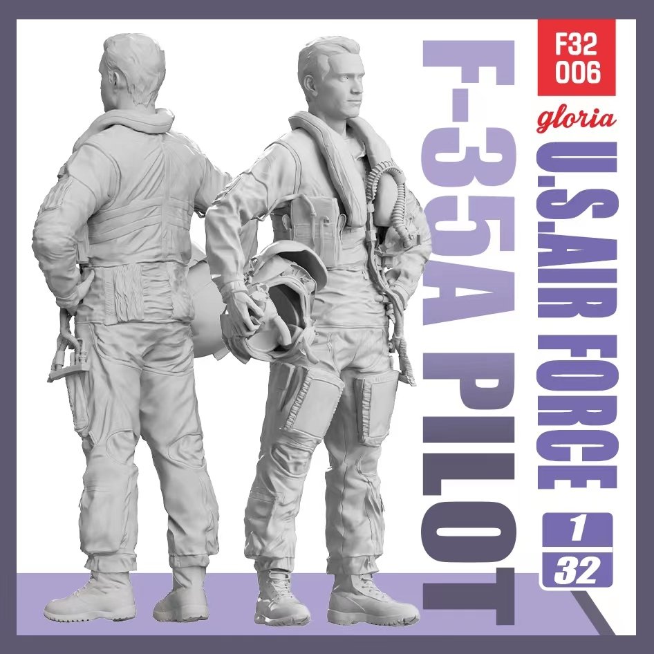 Gloria F32006 F-35A Pilot US Air Force 3D Printed Figures 1 32 - 1:32 ...