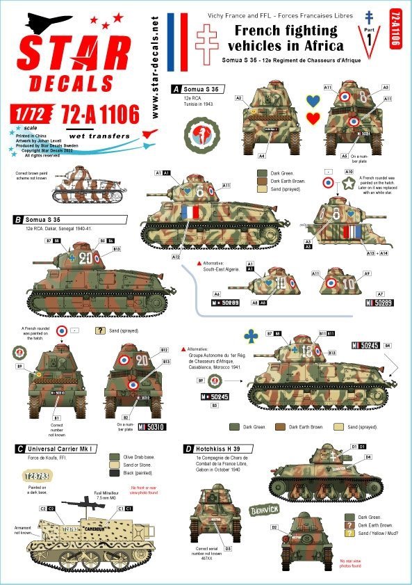 Star Decals 72-A1104 Tanks & AFVs in Cuba # 2. T-34/85, IS-2M, T-54A, T ...