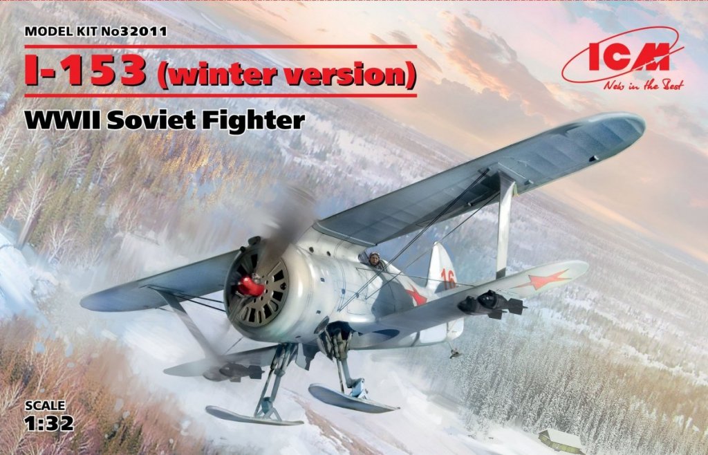 ICM 32010 I-153 WWII Soviet Fighter - sklep modelarski Plastmodel