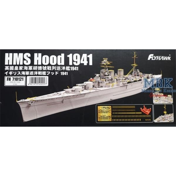 FlyHawk Model FH710121 HMS Hood 1941 PE Sheets (for FH1160) 1 700 - 1 ...
