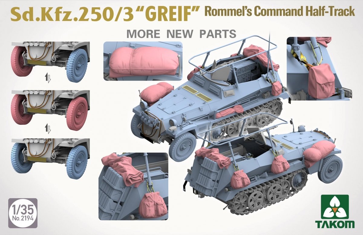 Takom 2194 Sd.Kfz 25 3 Greif Rommel Command Half-Track 1 35 - Tracked ...