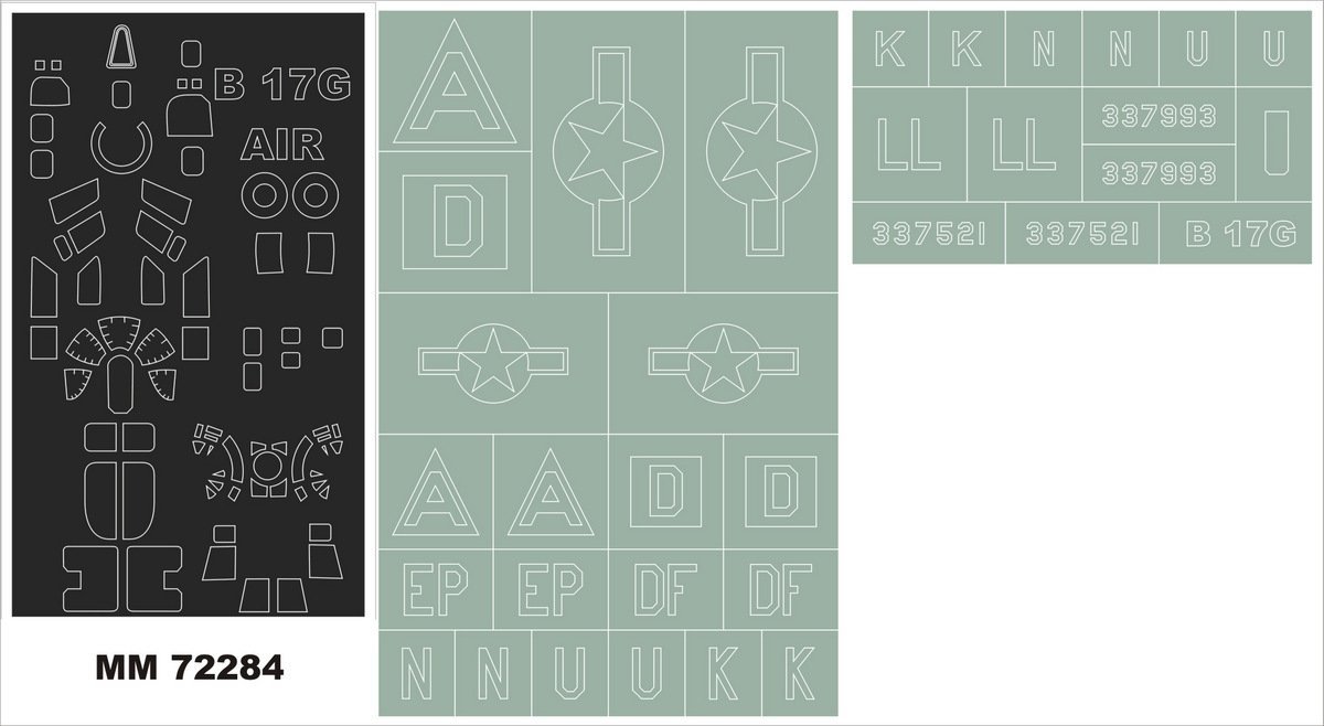 Montex MM72284 B-17G AIRFIX 1 72 - scale 1:72 - Maxi Mask - Montex ...