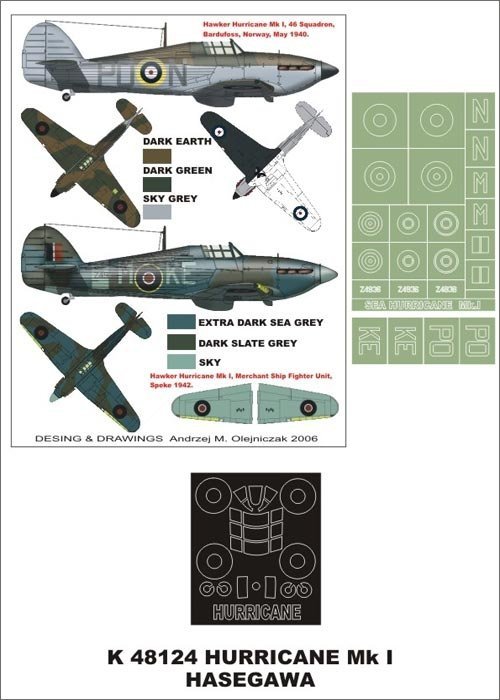 Montex K48124 Sea Hurricane Mk I 1 48 - scale 1:48 - Super Mask ...
