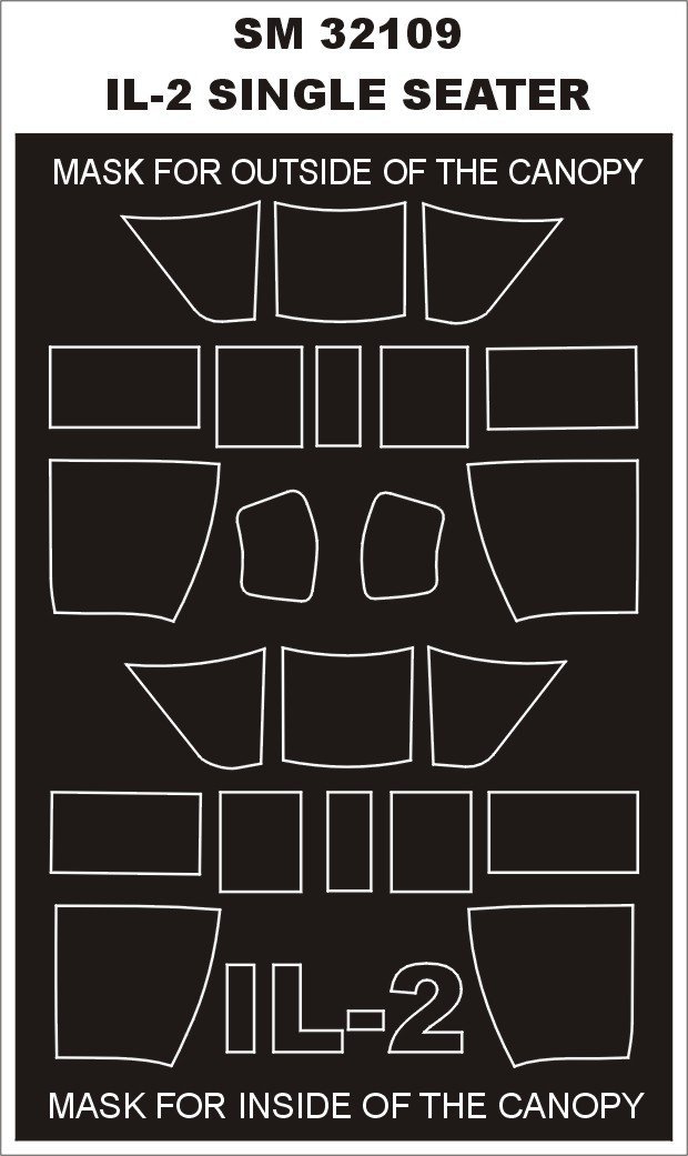Montex SM32109 IL-2 SINGLE SEATER HOBBY BOSS - scale 1:32 - Mini Mask ...