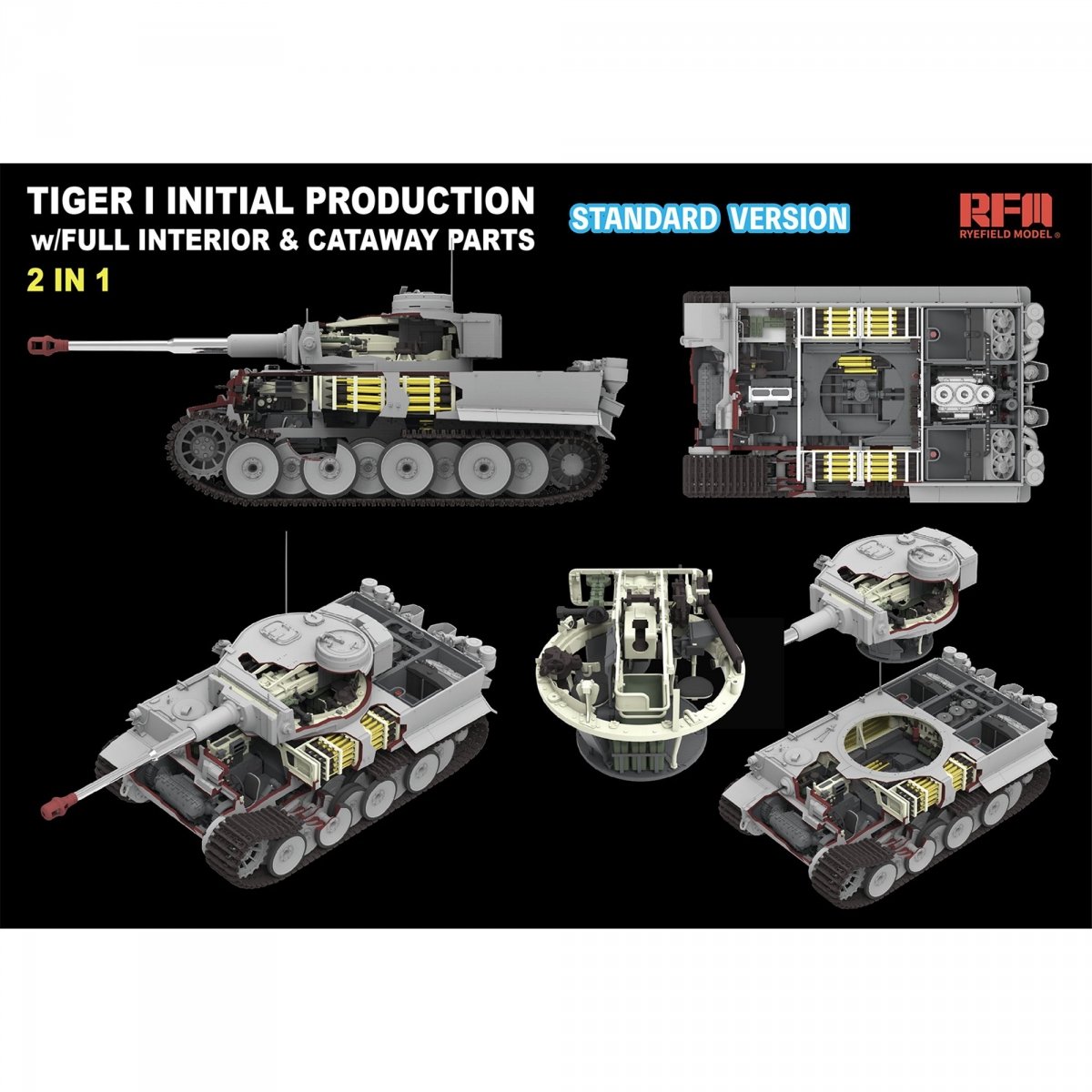 Rye Field Model 5130 Tiger I Initial Production Early 1943 w Full ...