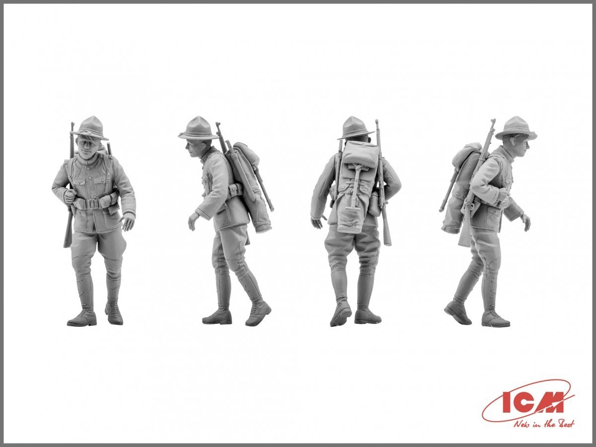 ICM 35689 US Infantry (1917) 4 figures 1 35 - scale 1:35 - Figures