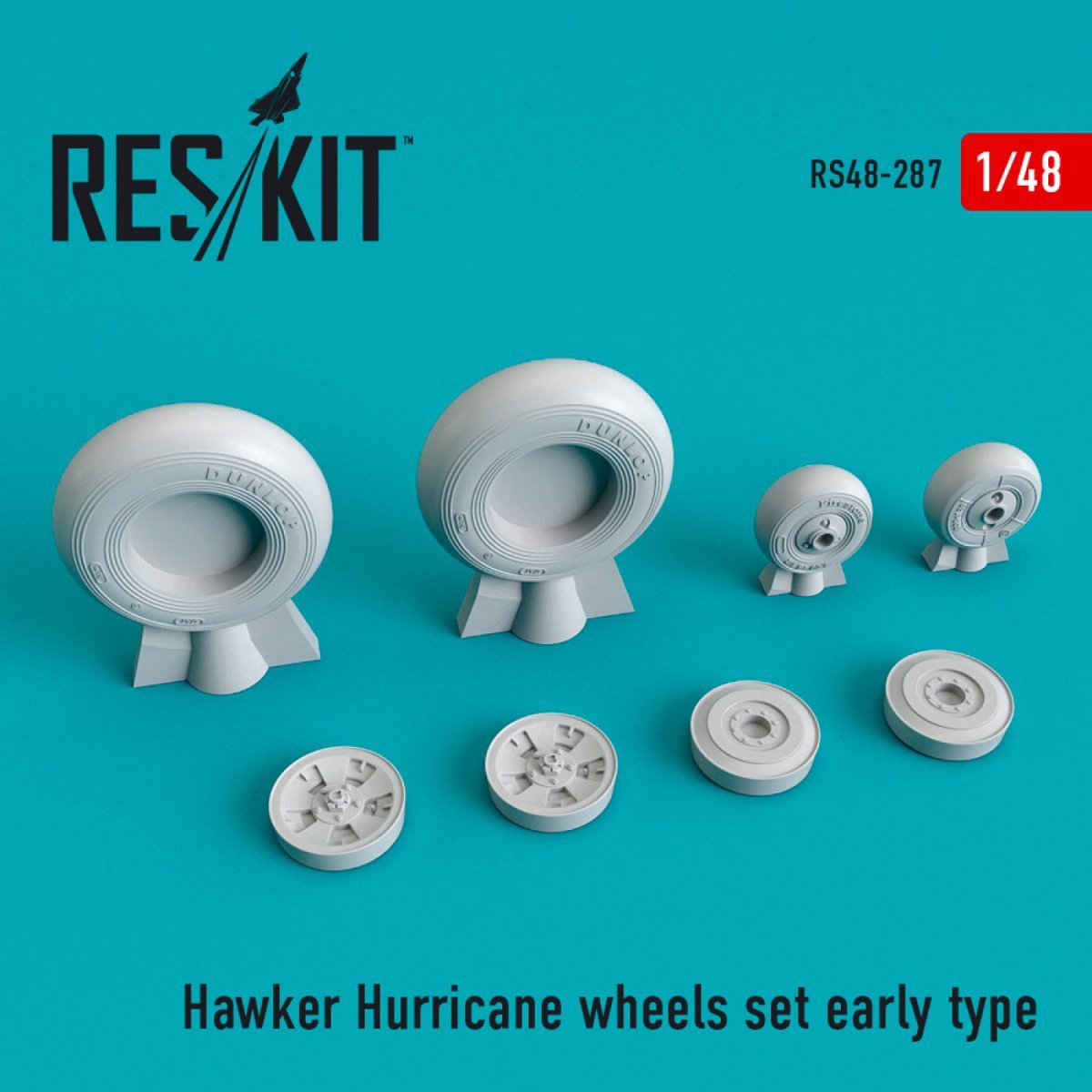 RESKIT RS48-0287 HAWKER HURRICANE WHEELS SET EARLY TYPE 1 48 - RES KIT ...