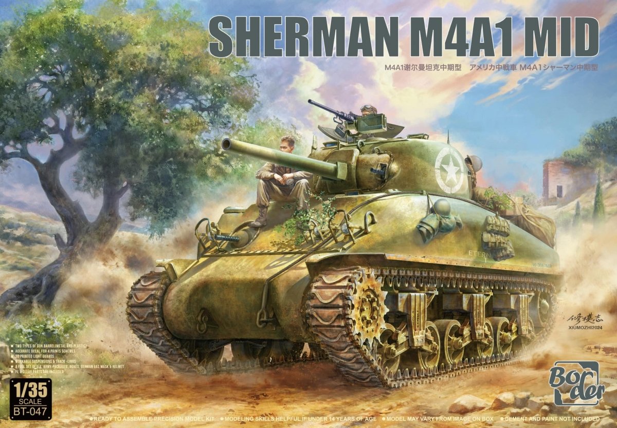 Border Model BT-047 Sherman M4A1 Mid 1 35 - Tanks - 1939-1945 - 1 35 ...