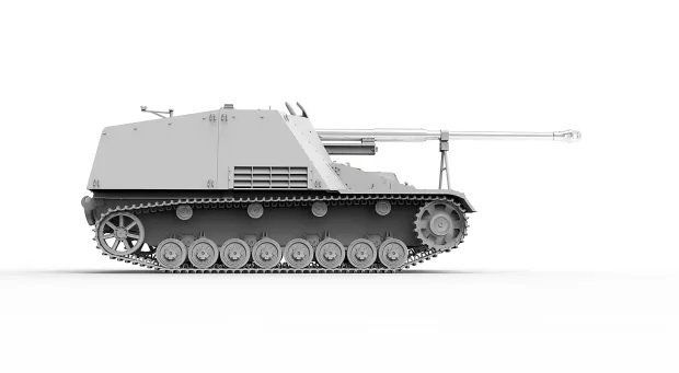 Border Model BT-024 Sd.Kfz. 164 Nashorn Early Command w 4 figures 1 35 ...