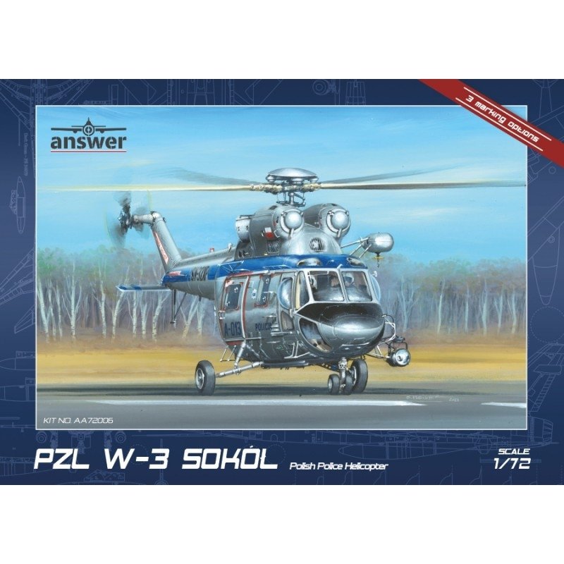Answer AA72006 PZL W-3 Sokół Polska Policja 1 72 - 1:72 - Helicopters