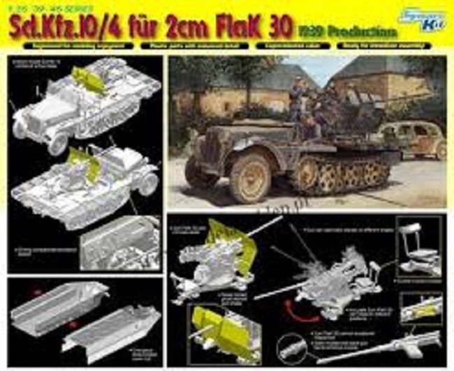 Dragon 6739 Sd.Kfz. 1 4 fur 2cm FlaK 30 (version 1939) (1:35) - Self ...