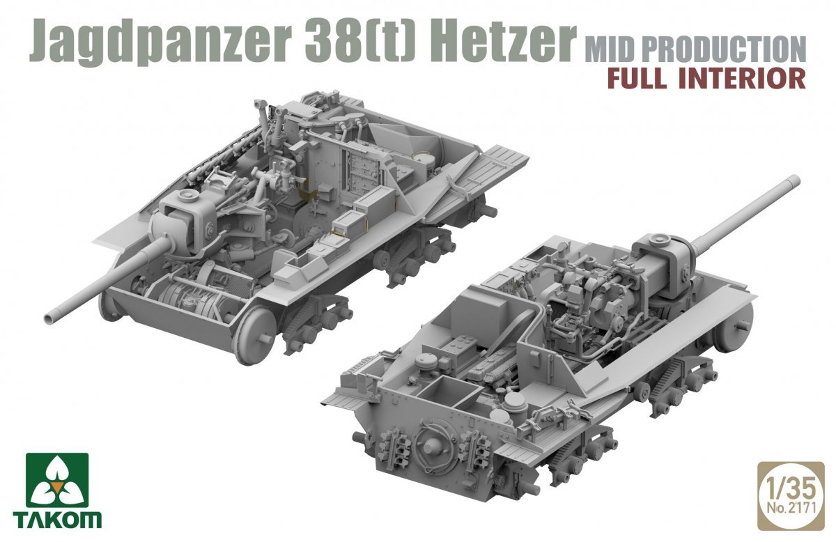 Takom 2171 Jagdpanzer 38(t) Hetzer Mid Production Full Interior 1 35 ...