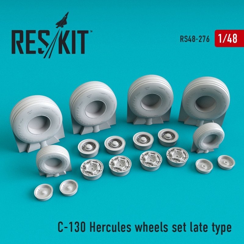 RESKIT RS48-0276 C-130 Hercules wheels set late type 1 48 - RES KIT ...