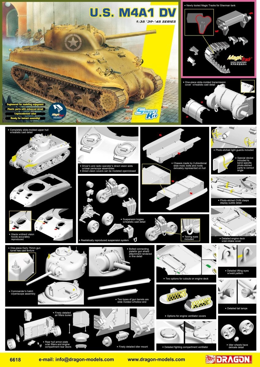 Dragon 6618 U.S. M4A1 DV 1 35 - Tanks - 1939-1945 - 1 35 - Military ...