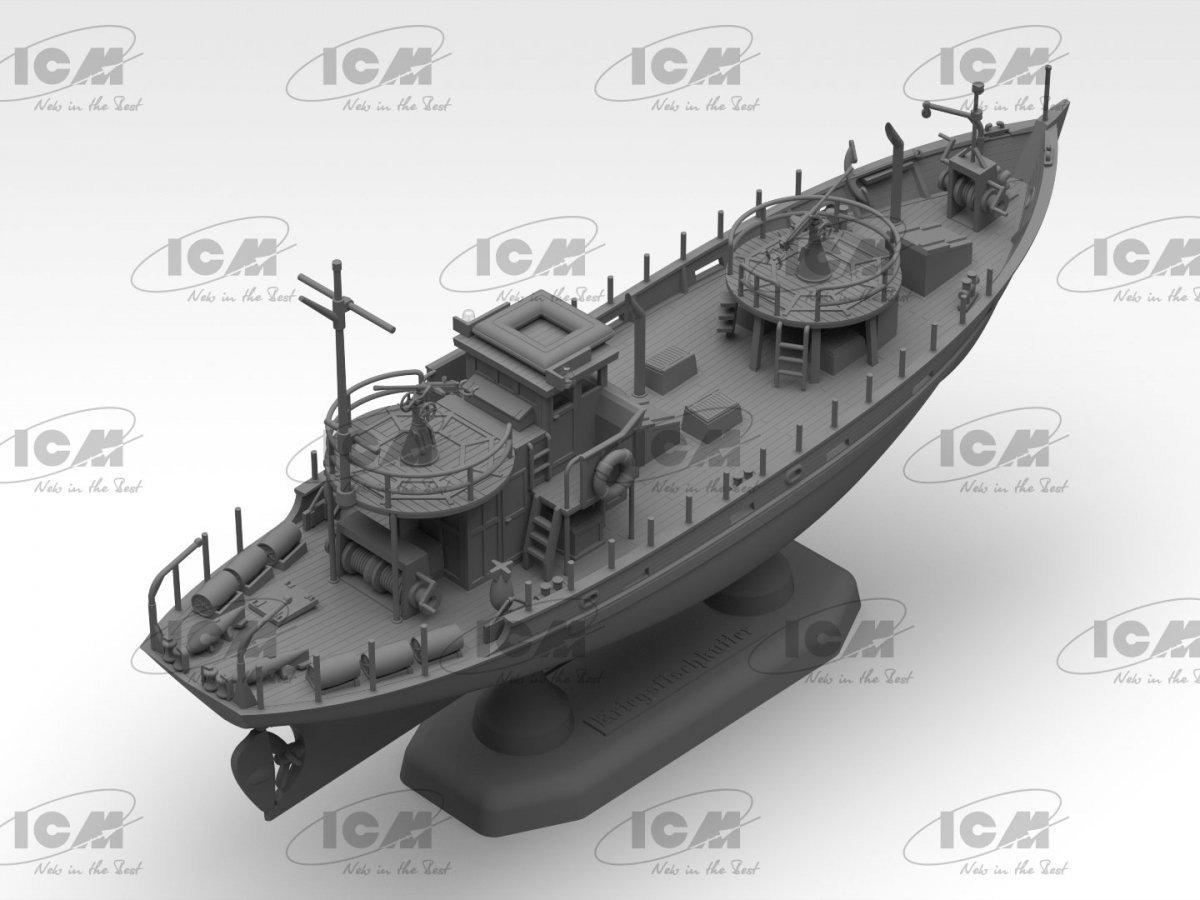 ICM S012 KFK Kriegsfischkutter WWII German multi-purpose boat 1 144 ...