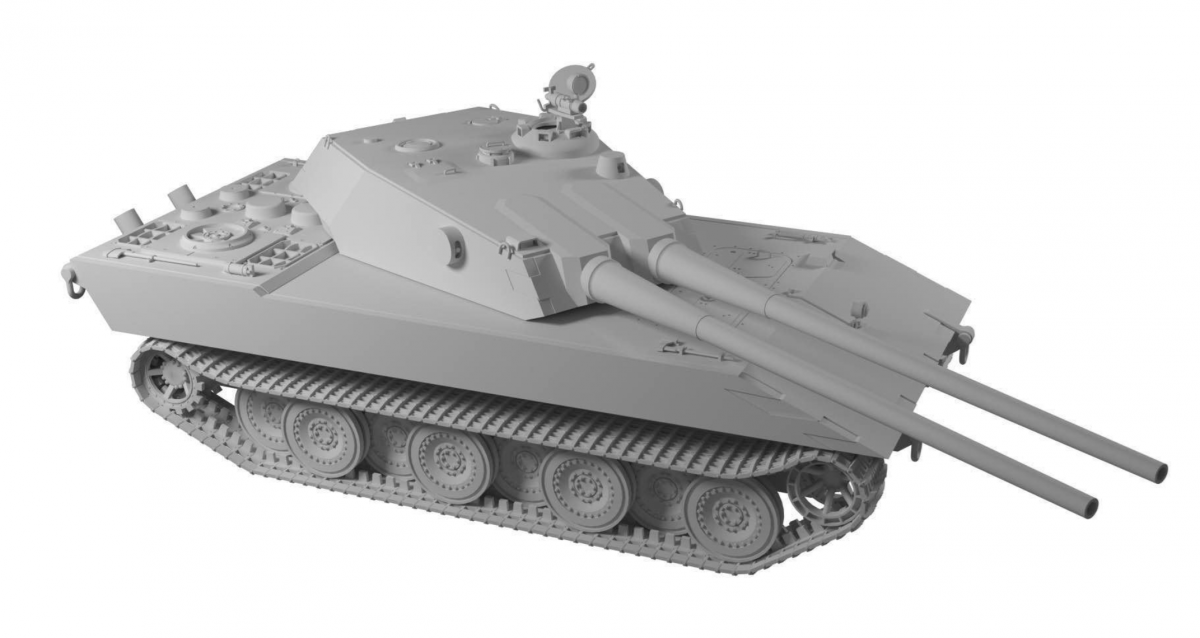 Modelcollect UA-35028 First of War, German E100 super havy tank,Ausf.G ...
