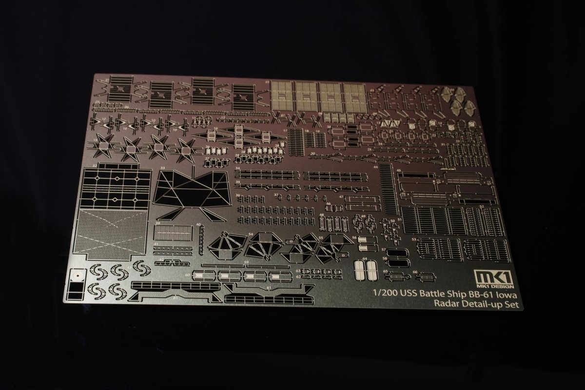 MK1 Design MS-20009 USS IOWA RADAR DETAIL-UP SET 1 200 - skala 1:200 ...