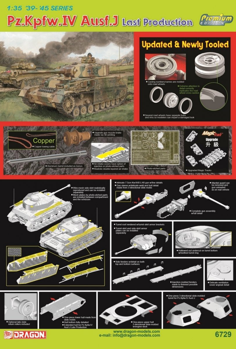 Dragon 6729 Pz.Kpfw.IV Ausf.J Last Production - Premium Edition 1 35 ...